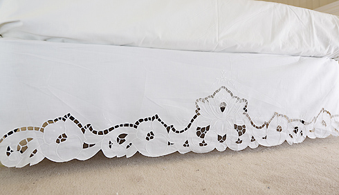 Lotus Emerald Embroidered Ruffle : battenburg lace store, the home ...