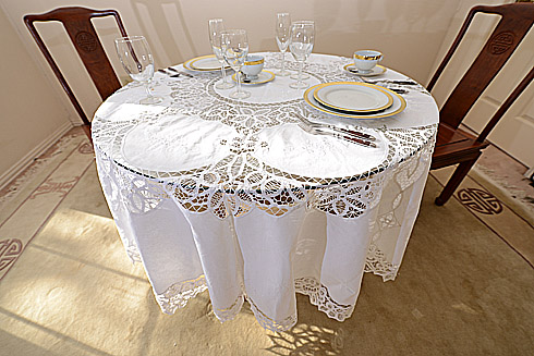 Round Tablecloths : battenburg lace store, the home fashion center